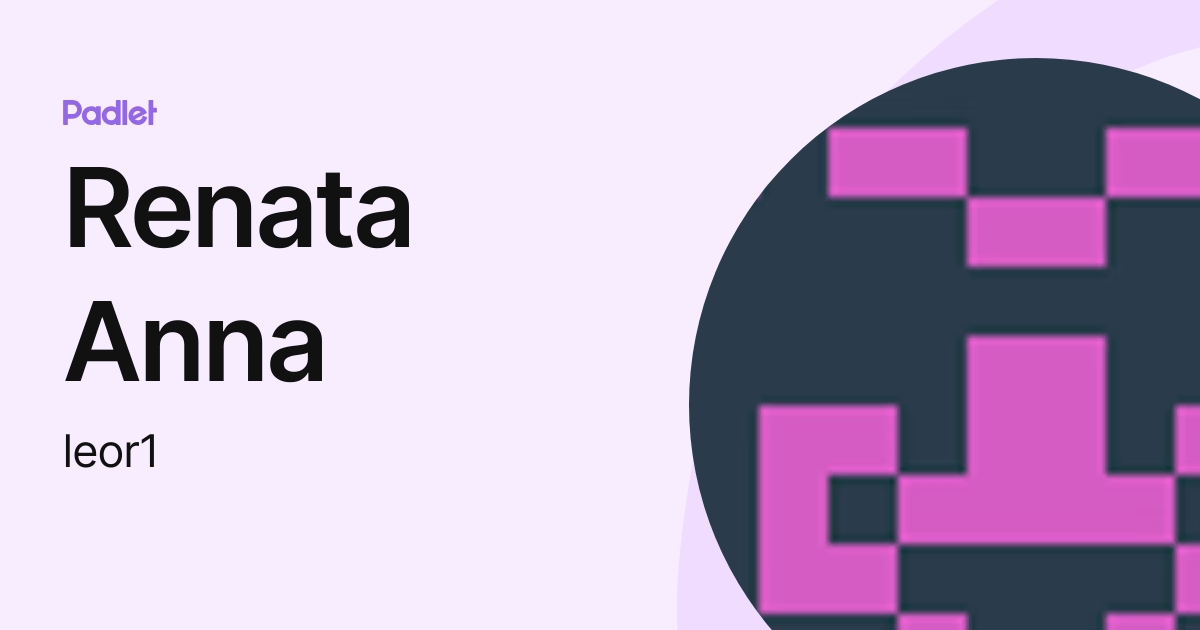 Renata Anna (leor1) profile | Padlet