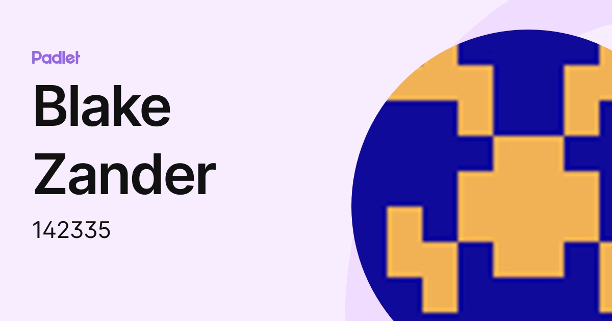 Blake Zander (142335) profile | Padlet