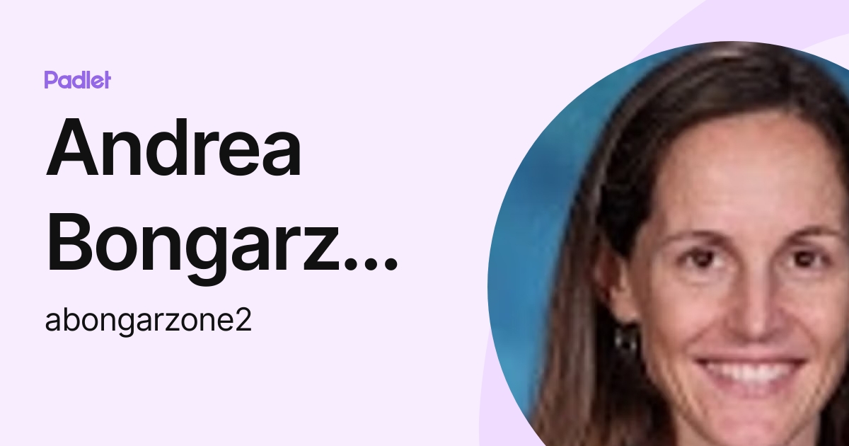 Andrea Bongarzone (abongarzone1) profile | Padlet