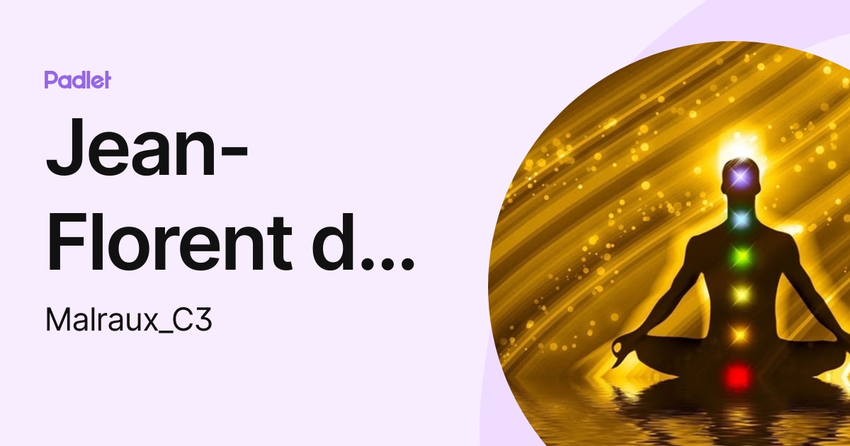 Jean-Florent de LANGLARD (Malraux_C3) profile | Padlet