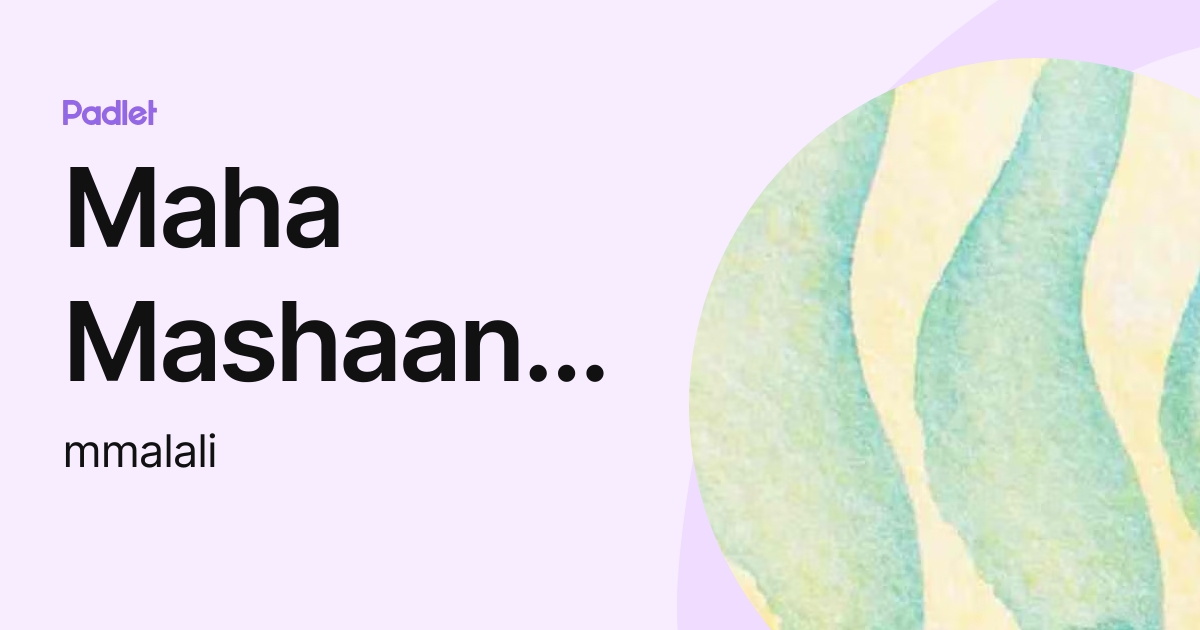 Maha Mashaan Helal Alali (mmalali) profile | Padlet