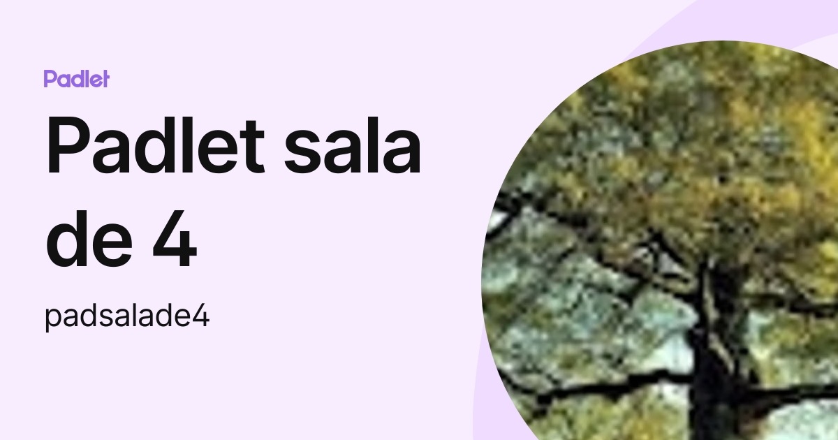Padlet sala de 4 (padsalade4) profile | Padlet