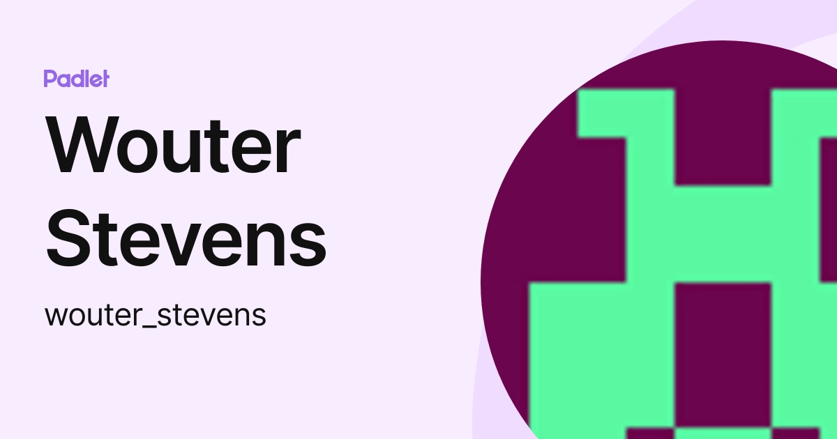 Wouter Stevens (wouter_stevens) profile | Padlet