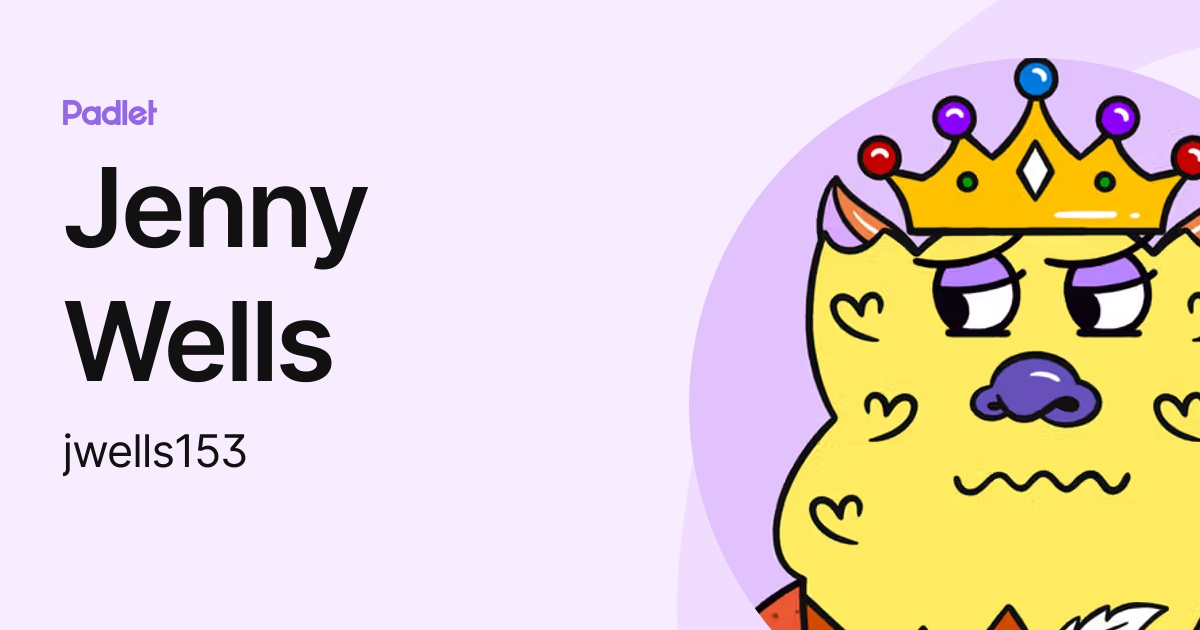 Jenny Wells (jwells153) profile | Padlet