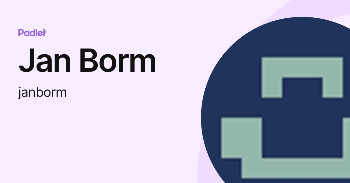Jan Borm (janborm) profile | Padlet
