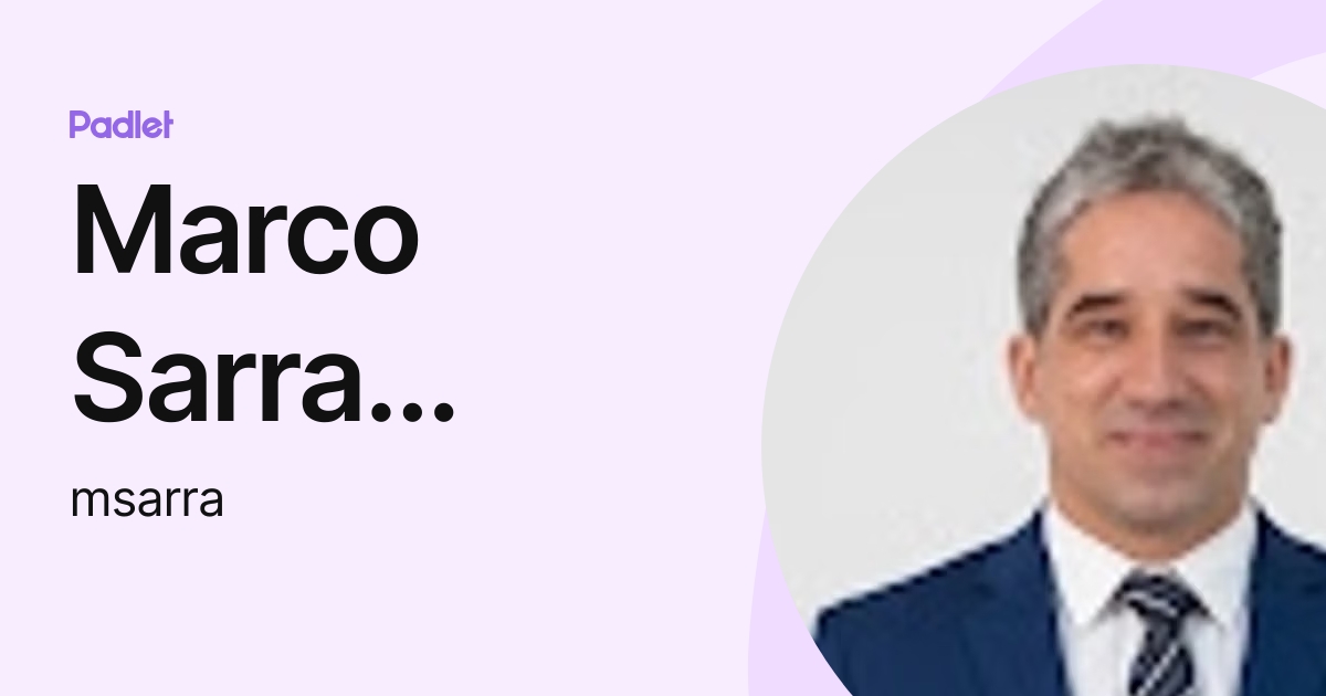 Marco Sarra Habed (msarra) profile | Padlet