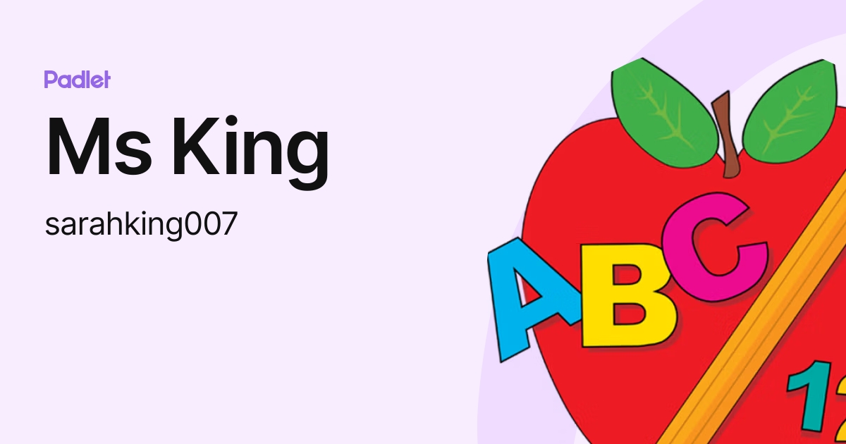 Ms King (sarahking007) profile | Padlet