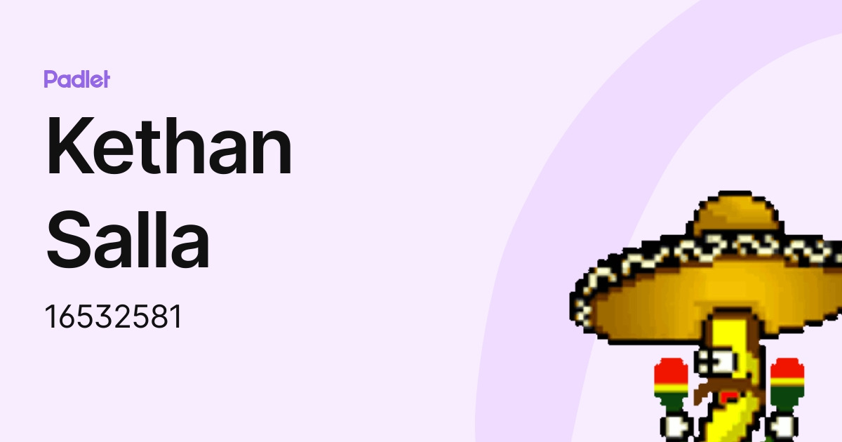 Kethan Salla (16532581) profile | Padlet