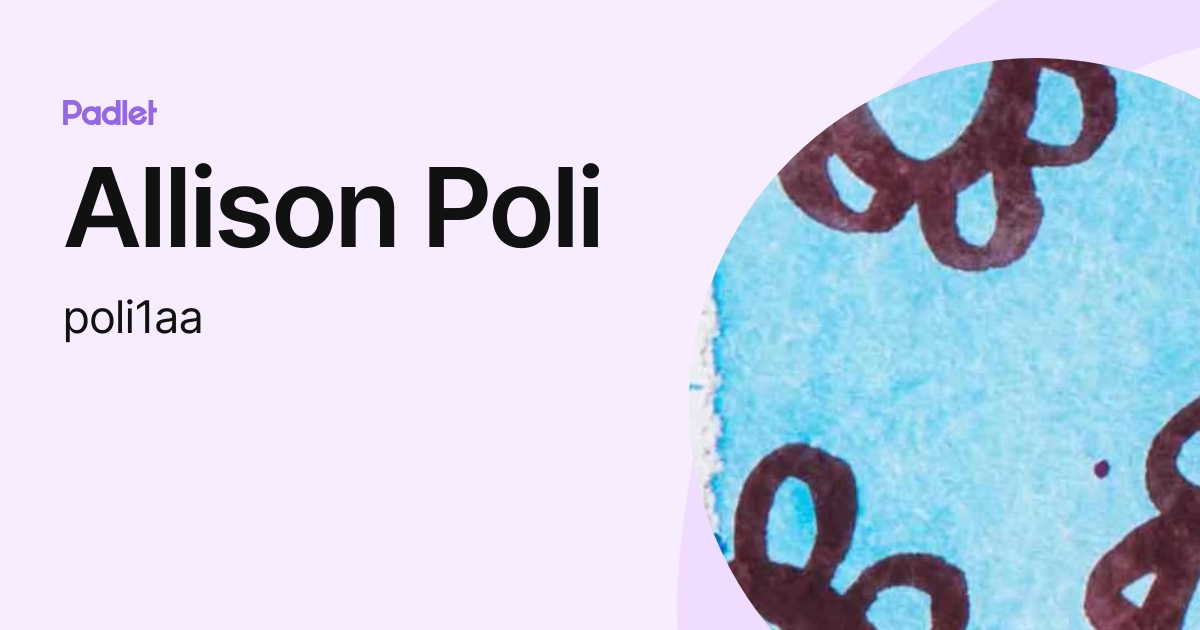 Allison Poli (poli1aa) profile | Padlet