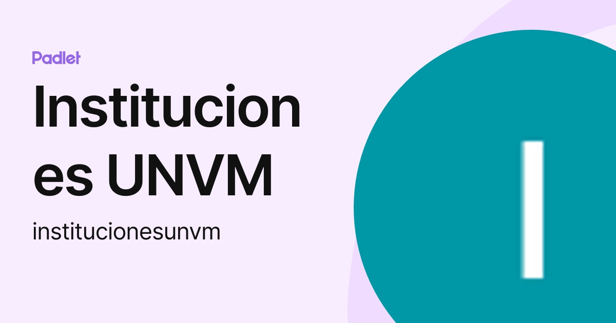 Instituciones UNVM (institucionesunvm) profile | Padlet