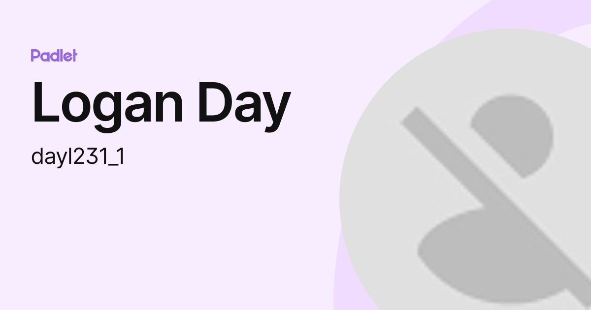 Logan Day (dayl23) profile | Padlet