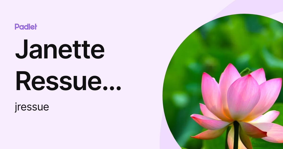 Janette Ressue M.S., CCC-SLP (jressue) profile | Padlet