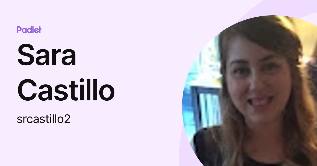Sara Castillo (srcastillo2) profile | Padlet