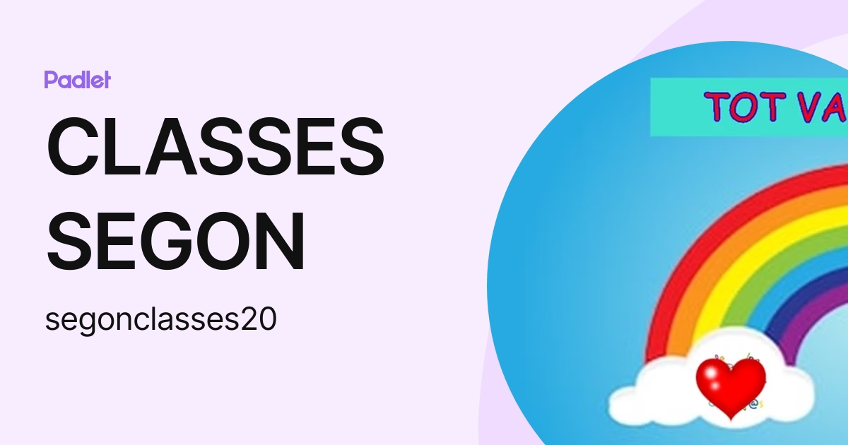 CLASSES SEGON (segonclasses20) profile | Padlet