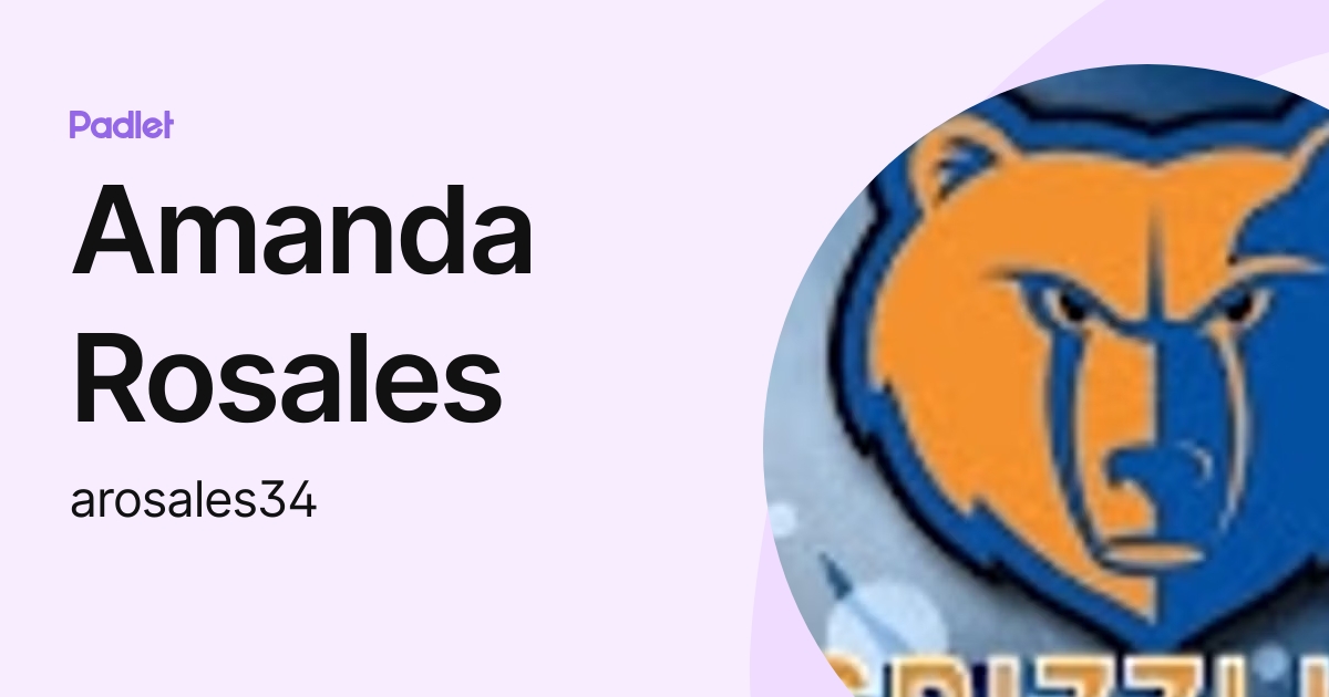 Amanda Rosales (arosales34) profile | Padlet