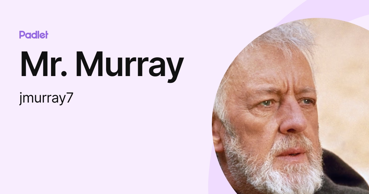 Mr. Murray (jmurray7) profile | Padlet
