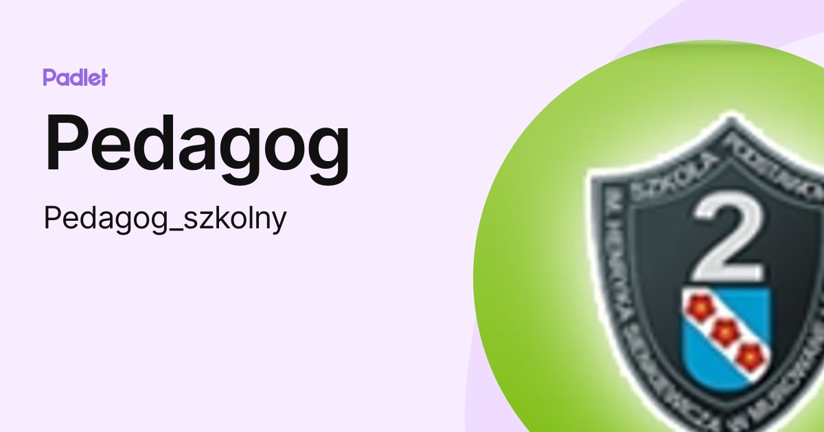 Pedagog (Pedagog_szkolny) profile | Padlet