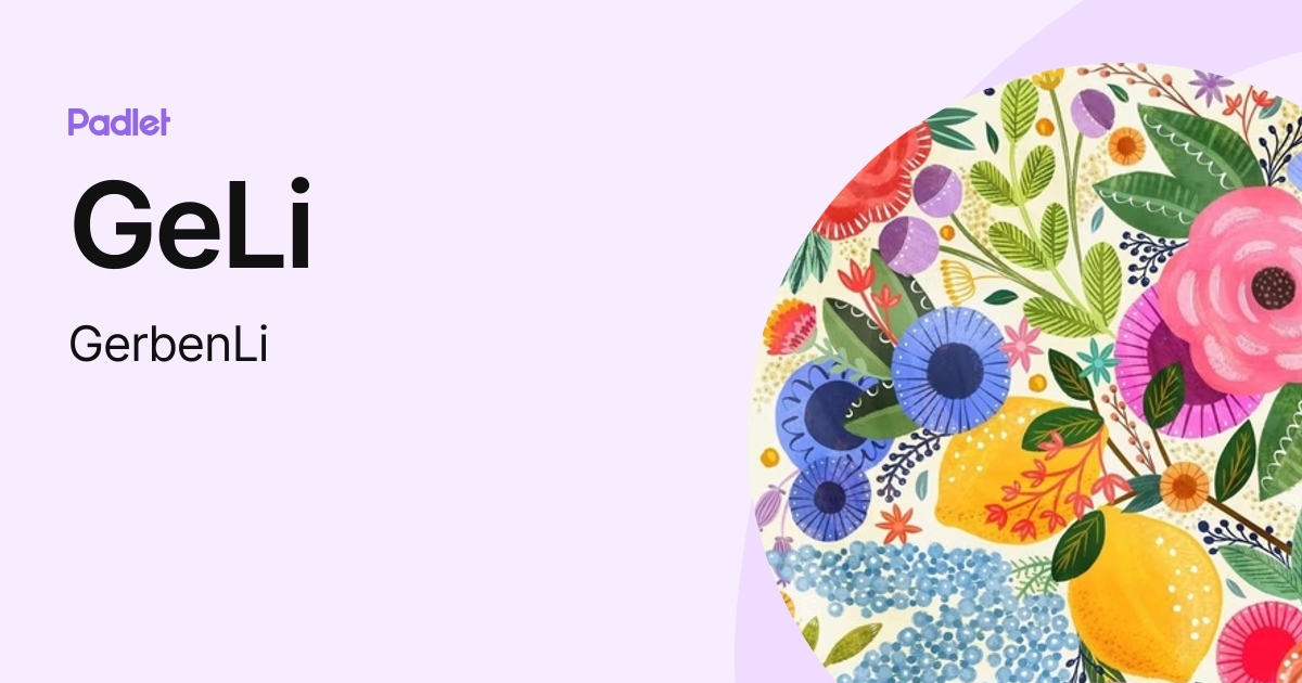 GeLi (GerbenLi) profile | Padlet