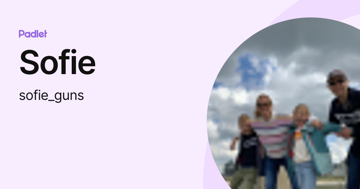 Sofie (sofie_guns) profile | Padlet