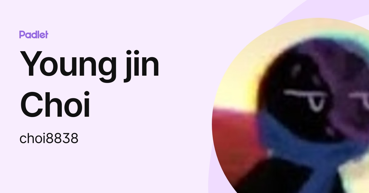 Young jin Choi (choi8838) profile | Padlet