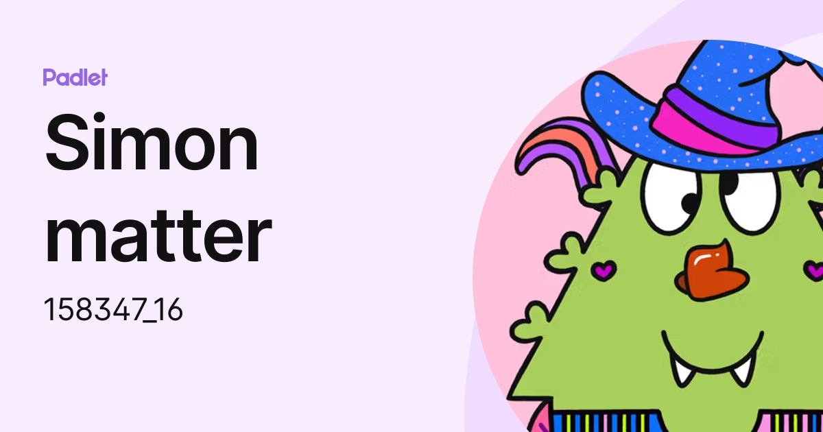 Simon matter (158347_16) profile | Padlet
