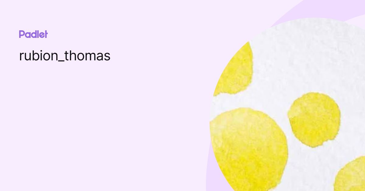 rubion_thomas profile | Padlet