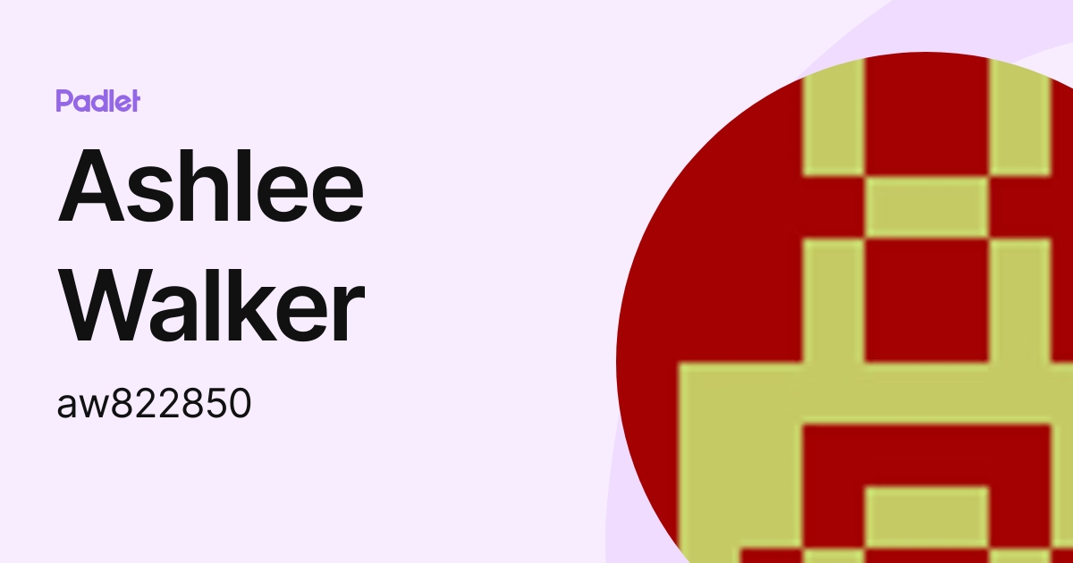 Ashlee Walker (aw822850) profile | Padlet