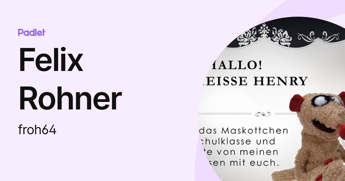Felix Rohner (froh64) profile | Padlet