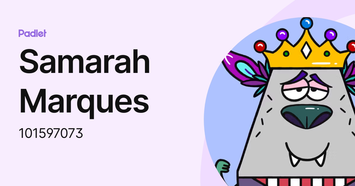 Samarah Marques (101597073) profile | Padlet