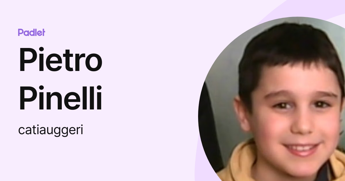Pietro Pinelli (catiauggeri) profile | Padlet