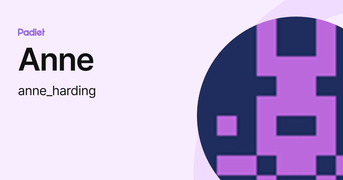 Anne (anne_harding) profile | Padlet