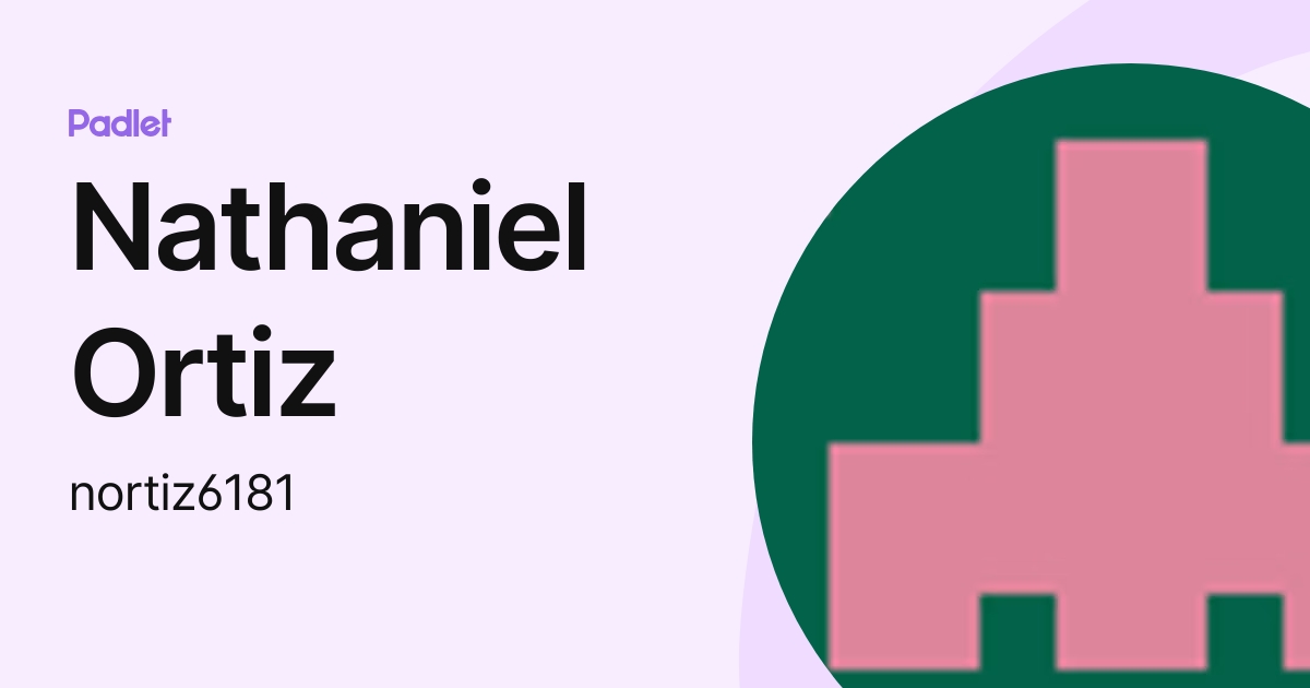 Nathaniel Ortiz (nortiz6181) profile | Padlet