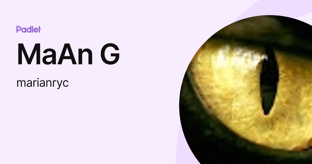 MaAn G (marianryc) profile | Padlet