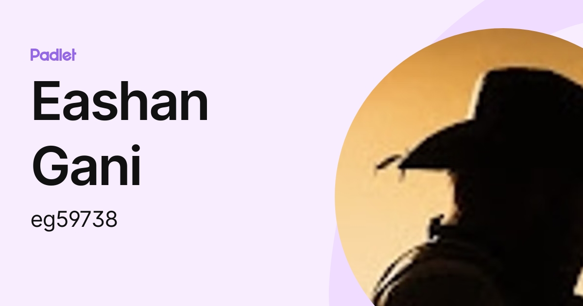 Eashan Gani (eg59738) profile | Padlet