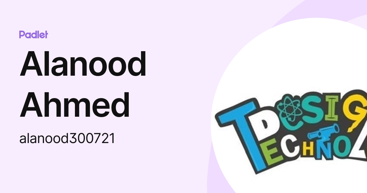 Alanood Ahmed (alanood300721) profile | Padlet