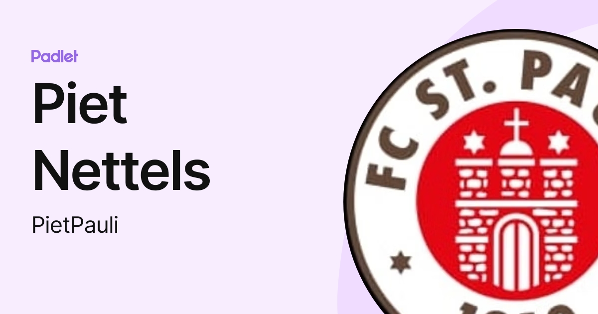 Piet Nettels (PietPauli) profile | Padlet