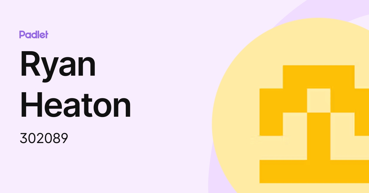 Ryan Heaton (302089) profile | Padlet