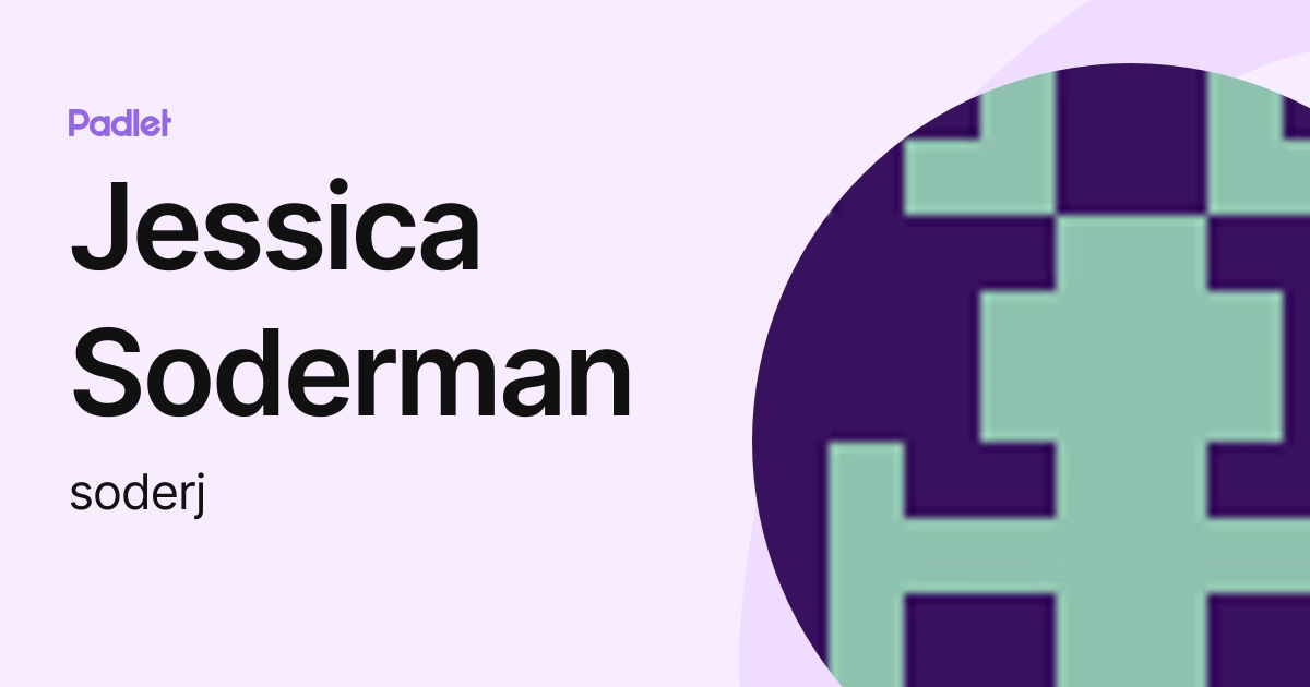 Jessica Soderman (soderj) profile | Padlet