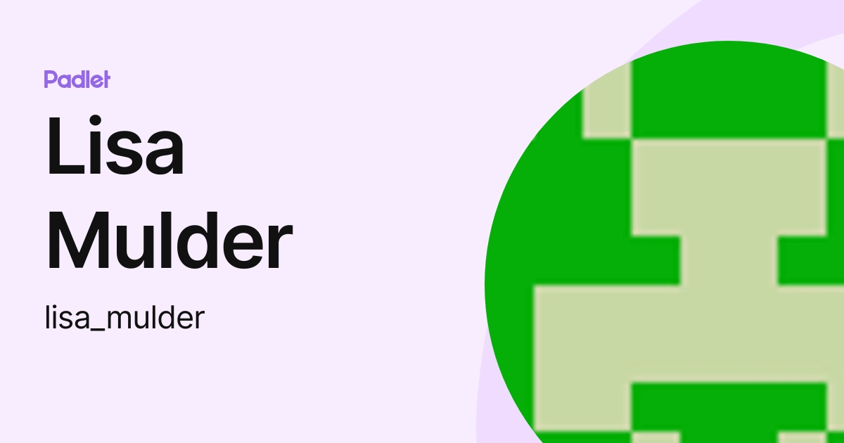Lisa Mulder (lisa_mulder) profile | Padlet