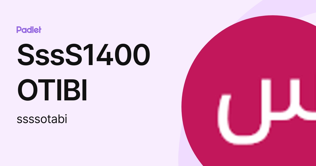 SssS1400 OTIBI (ssssotabi) profile | Padlet