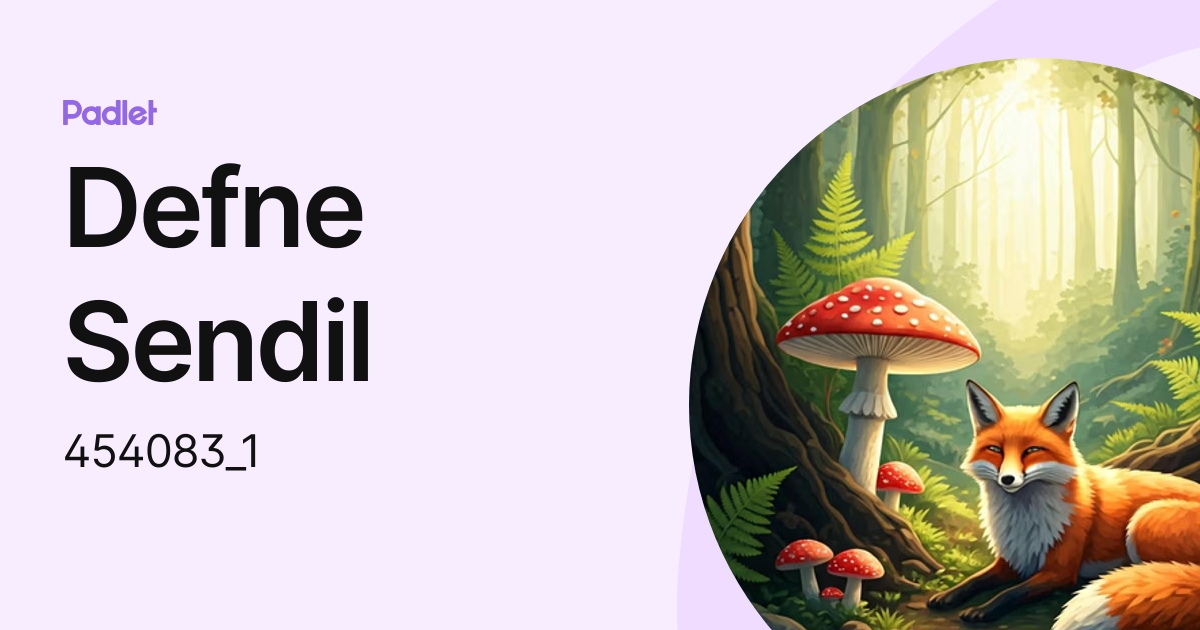 Defne Sendil (454083_1) profile | Padlet