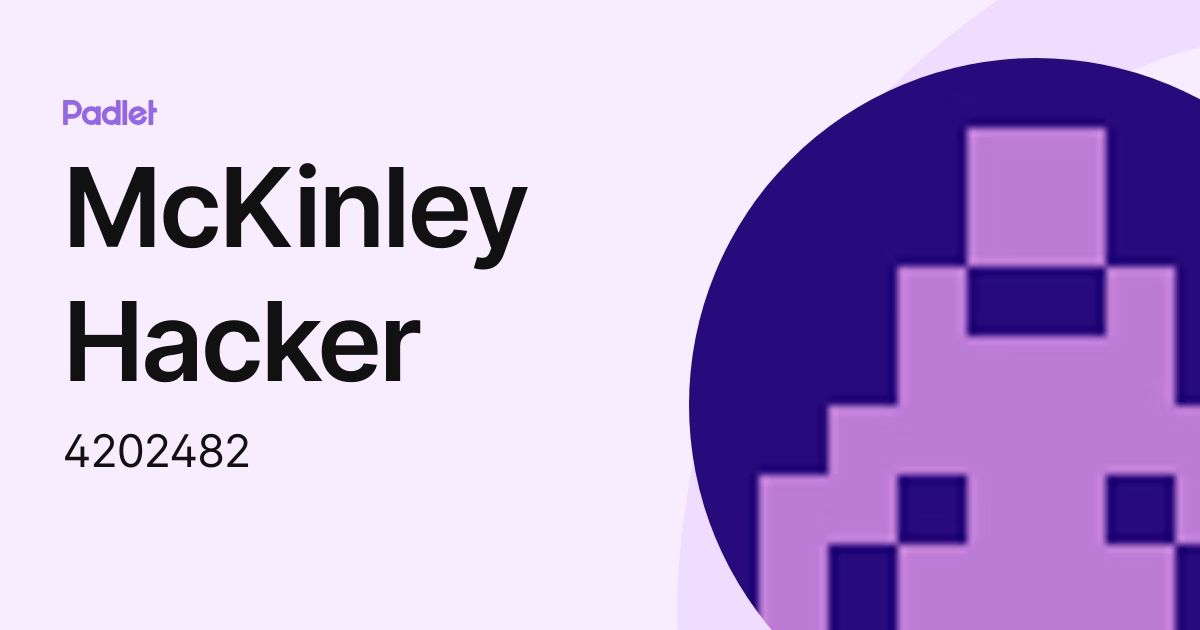McKinley Hacker (4202482) profile | Padlet