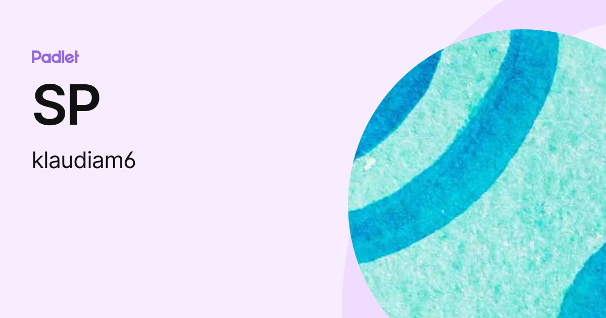 SP (klaudiam6) profile | Padlet