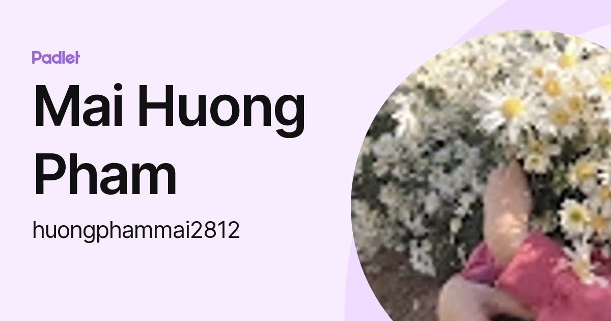 Mai Huong Pham (huongphammai2812) profile | Padlet