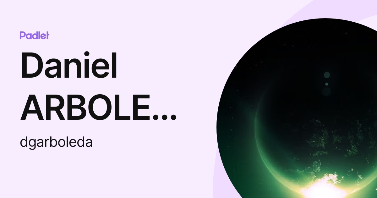 Daniel ARBOLEDA (dgarboleda) profile | Padlet