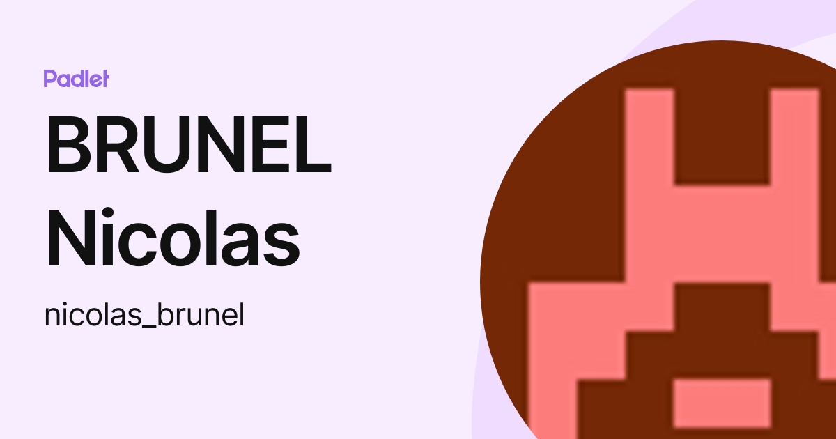 BRUNEL Nicolas (nicolas_brunel) profile | Padlet