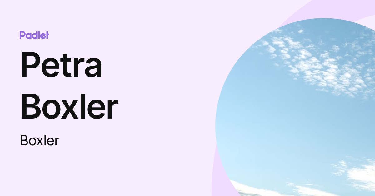 Petra Boxler (Boxler) profile | Padlet
