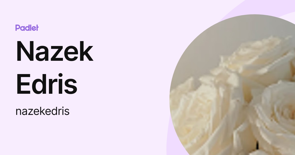 Nazek Edris (nazekedris) profile | Padlet
