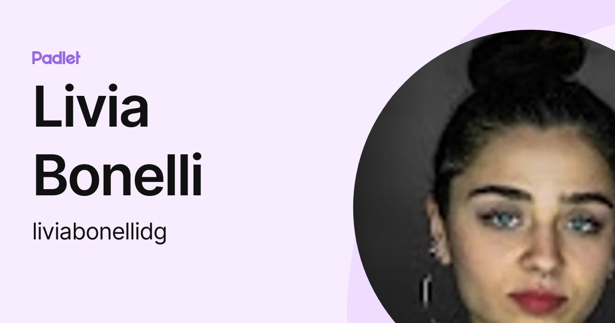 Livia Bonelli (liviabonellidg) profile | Padlet