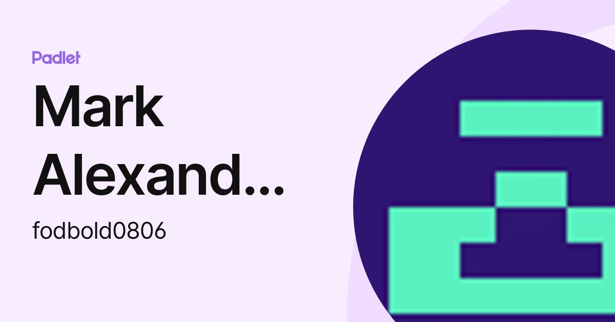 Mark Alexander Berner-Hansen (fodbold0806) profile | Padlet